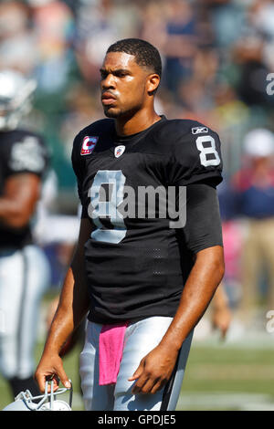 Oakland Raiders quarterback Jason Campbell throws against the San Diego ...