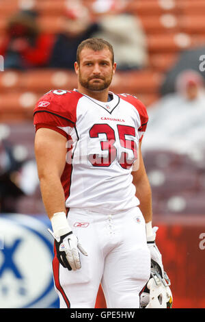 Arizona Cardinals' Anthony Sherman (35) stretches during the first day ...