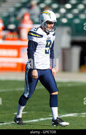 San Diego Chargers kicker Nick Novak (9) is congratulated by teammate ...