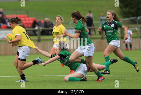 England South East's Helena Rowland bursts through to score in the ...