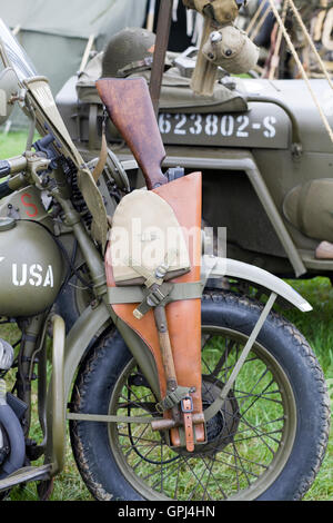 WW2 American Army Harley Davidson motorcycle Stock Photo - Alamy