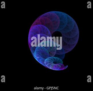 Abstract fractal spiral. Shell background, Spiral symmetry Fibonacci ...