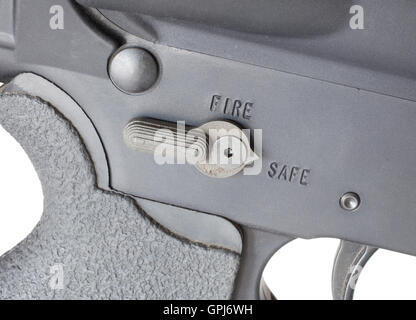 Safety selector on AR15 Rifle Stock Photo - Alamy