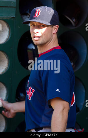 Boston Red Sox Daniel Nava in a game against the Cleveland Indians at ...