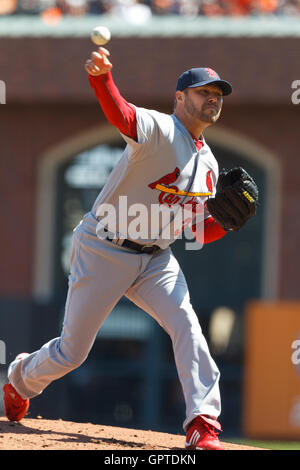 St. Louis Cardinals starting pitcher Dustin May throws during the first ...