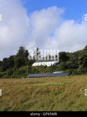 Ulva House and solar panel array Ulva Scotland September 2016 Stock ...