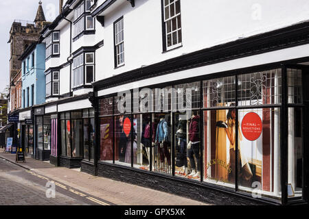 St Albans Town Centre with shops and St Albans Abbey Stock Photo - Alamy