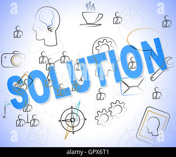 Solution Word Indicating Achievement Words And Resolution Stock Photo ...