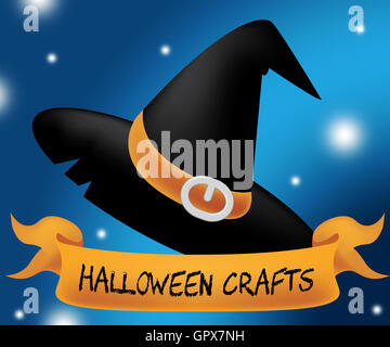 Happy Halloween, trick or treat, creative greeting postcard with large ...