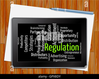 Regulation Word Showing Rule Guidelines And Ruling Stock Photo - Alamy