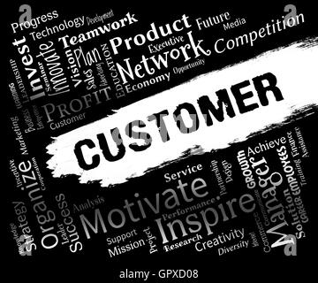 Customer Word Representing Patrons Shoppers And Purchaser Stock Photo ...