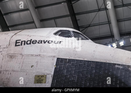 Endeavour Space Shuttle in California Science Center Stock Photo - Alamy