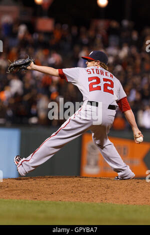 Washington Nationals relief pitcher Drew Storen (22) walks in the ...