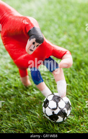 Soccer player, finger art Stock Photo - Alamy