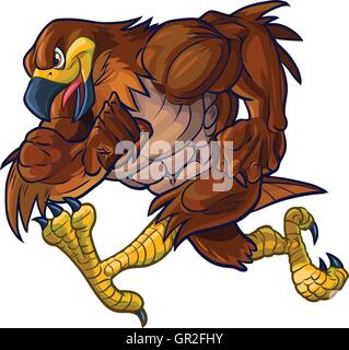 Falcon bird. Vector illustration Isolated on white background Stock ...