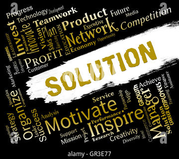 Solution Word Indicating Achievement Words And Resolution Stock Photo ...
