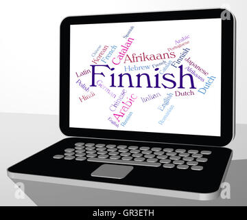 Finnish Language Showing Word Text And Finland Stock Photo - Alamy