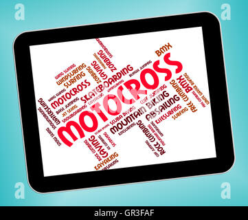 Motocross Words Showing Motorcycle Motorcross And Motor Stock Photo - Alamy
