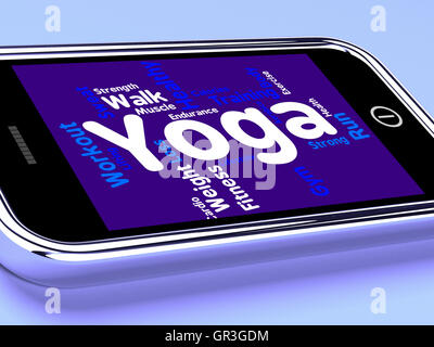Yoga Word Indicating Text Poses And Body Stock Photo - Alamy