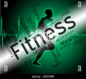 Workout Words Representing Getting Fit And Athletic Stock Photo - Alamy