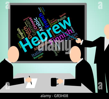 Hebrew Language Showing Vocabulary Israel And Lingo Stock Photo - Alamy