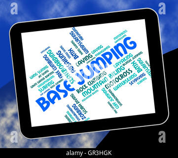 Base Jumping Meaning Base-Jumping Word And Parachuting Stock Photo - Alamy