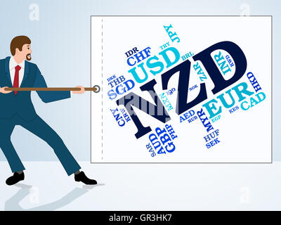 Nzd Currency Indicating New Zealand Dollars And New Zealand Dollar ...