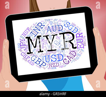 Myr Currency Representing Worldwide Trading And Broker Stock Photo - Alamy
