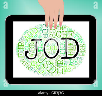 Jod Currency Indicating Jordanian Dinar And Word Stock Photo - Alamy