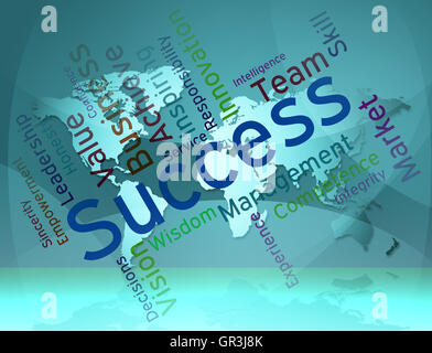 Success Words Representing Winner Victorious And Winning Stock Photo ...