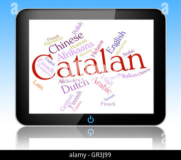 Catalan Language Showing Languages Catalonia And Text Stock Photo - Alamy