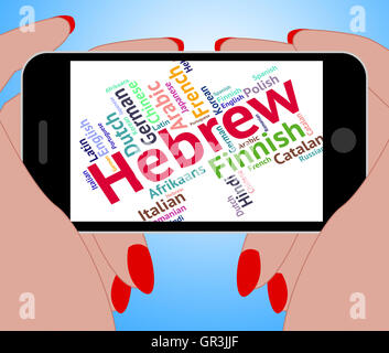 Hebrew Language Showing Israel Foreign And Translate Stock Photo - Alamy