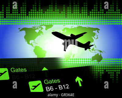 International Flight Meaning Aviation Airline And Aeroplane Stock Photo ...