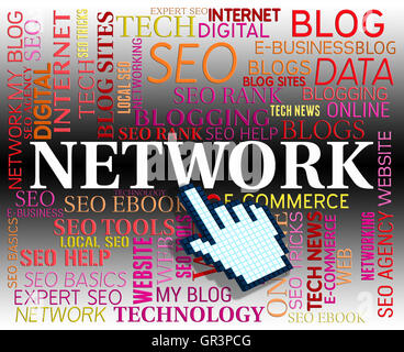 Word Networking Showing Global Communications And Text Stock Photo - Alamy