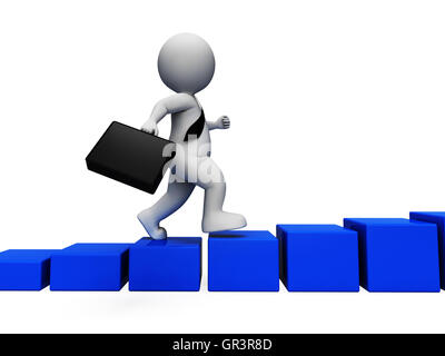 Character Success Representing Render Resolution And Illustration 3d ...