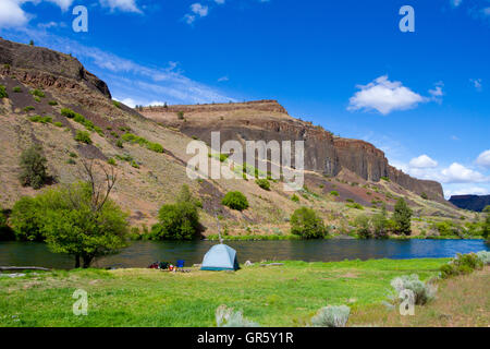 Rustic River Camp Stock Photo - Alamy