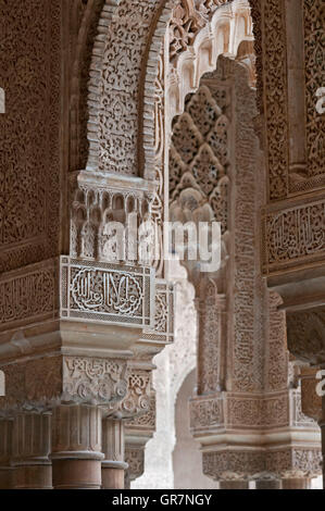 Detail Of The Sebka Decoration, Alhambra, Granada, Andalusia, Spain ...