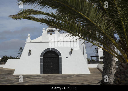 Small Church Into Masdache, Lanzarote, Canary Islands, Spain, Europe ...