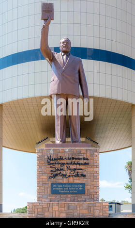 Statue of Dr. Sam Nujoma at National Independence Museum in Windhoek ...
