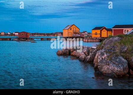 Salt box homes in Tilting, Fogo Island, Newfoundland and Labrador ...
