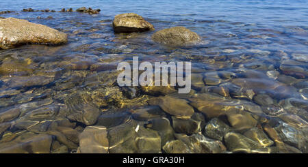 Adriatic Coast Near Strunjan, Istria Peninsula, Slovenia, Europe Stock ...