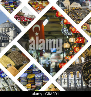 Collage of Istanbul ( Turkey ) images - travel background (my photos ...