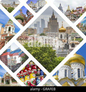 Collage of Moscow (Russia) images - travel background (my photos Stock ...