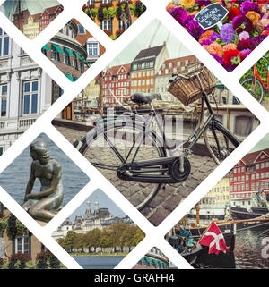 Collage of Copenhagen ( Denmark ) images - travel background (my photos ...