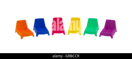 Different colored unique pawns isolated Stock Photo - Alamy