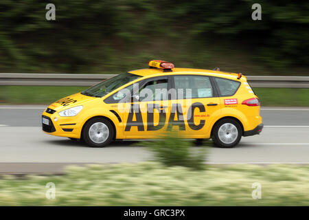 ADAC roadside assistance car, with ADAC lettering, Bremen, Germany ...