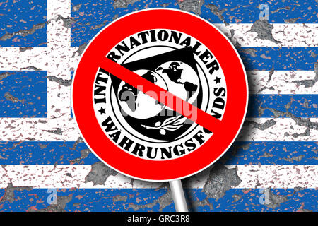 International Monetary Fund IMF national flag waving in the wind ...