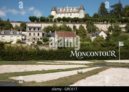 Vouvray Loire Valley region France - The entrance to Chateau Moncontour ...