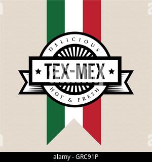 Tex Mex Mexican tacos on retro comic halftone bubbles poster, vector ...