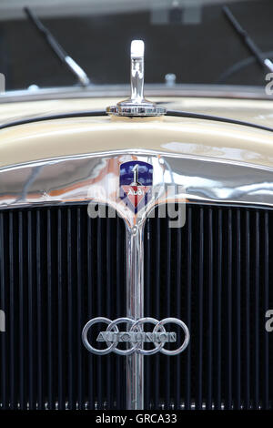 A wheel of Audi with company logo Stock Photo - Alamy